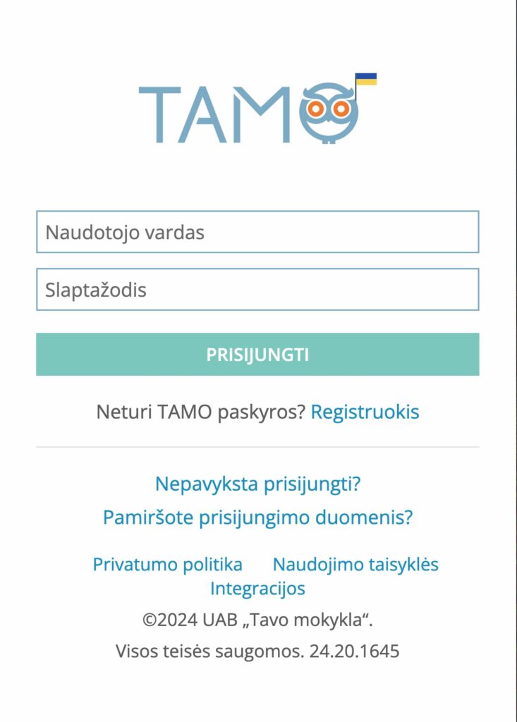 Tamo | Prisijunkite į Tamo dienyną